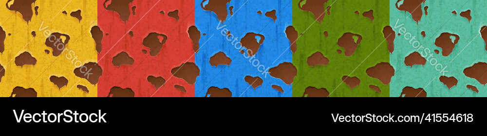 Rusty metal texture with holes rust game design Vector Image