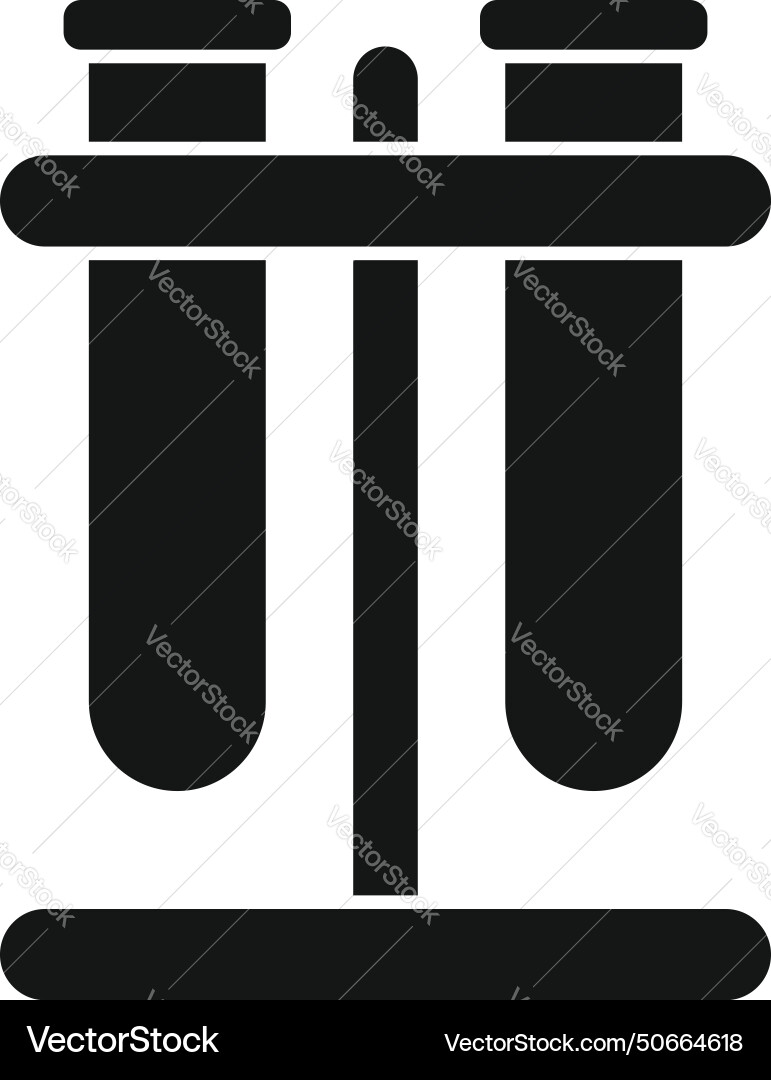 Test tube lab stand icon simple scientific Vector Image