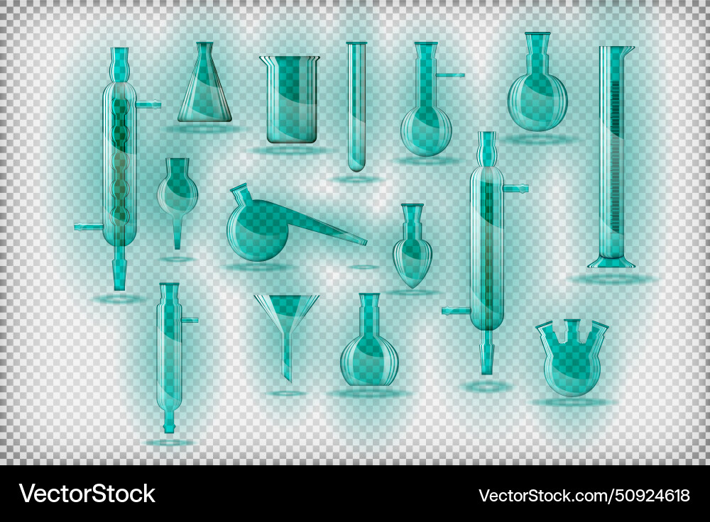 Transparent chemical cookware Royalty Free Vector Image