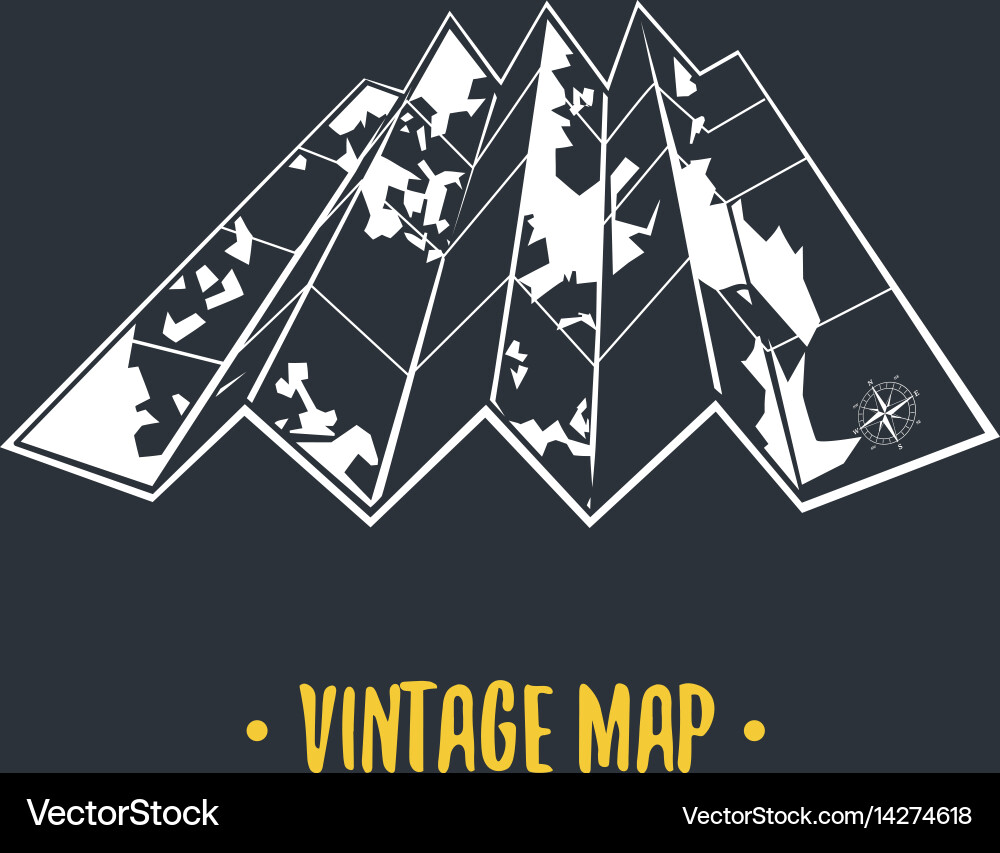 Vintage map Royalty Free Vector Image - VectorStock