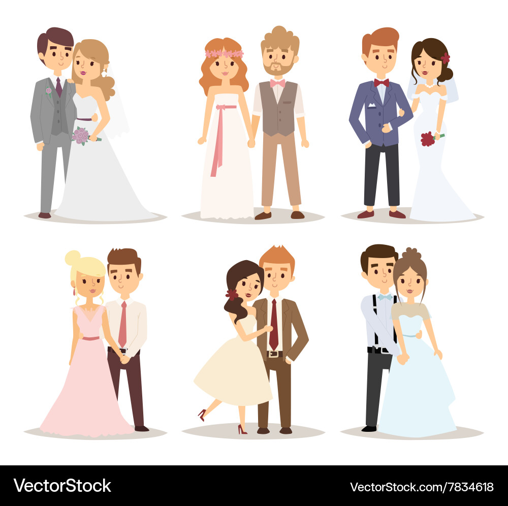 Wedding couple Royalty Free Vector Image - VectorStock