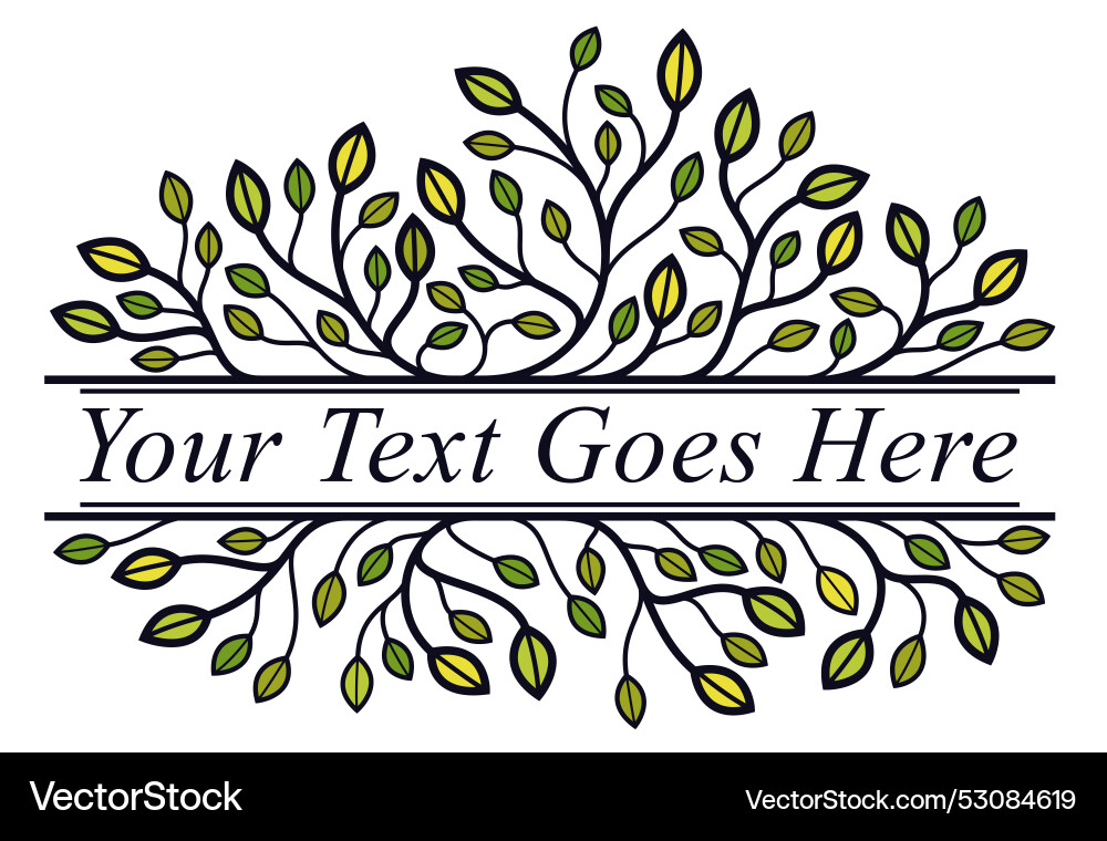 Beautiful linear floral design isolated on white Vector Image