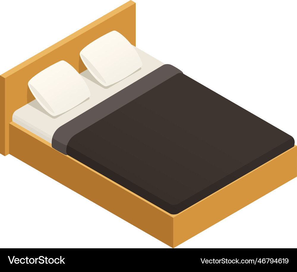Bed isometric icon Royalty Free Vector Image - VectorStock