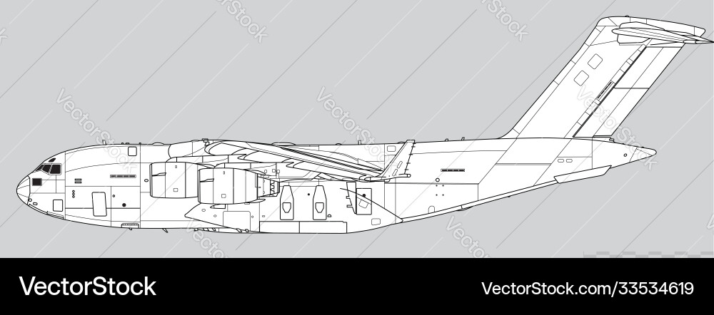 Boeing C-17 Globemaster III Cargo Aircraft Vector Image