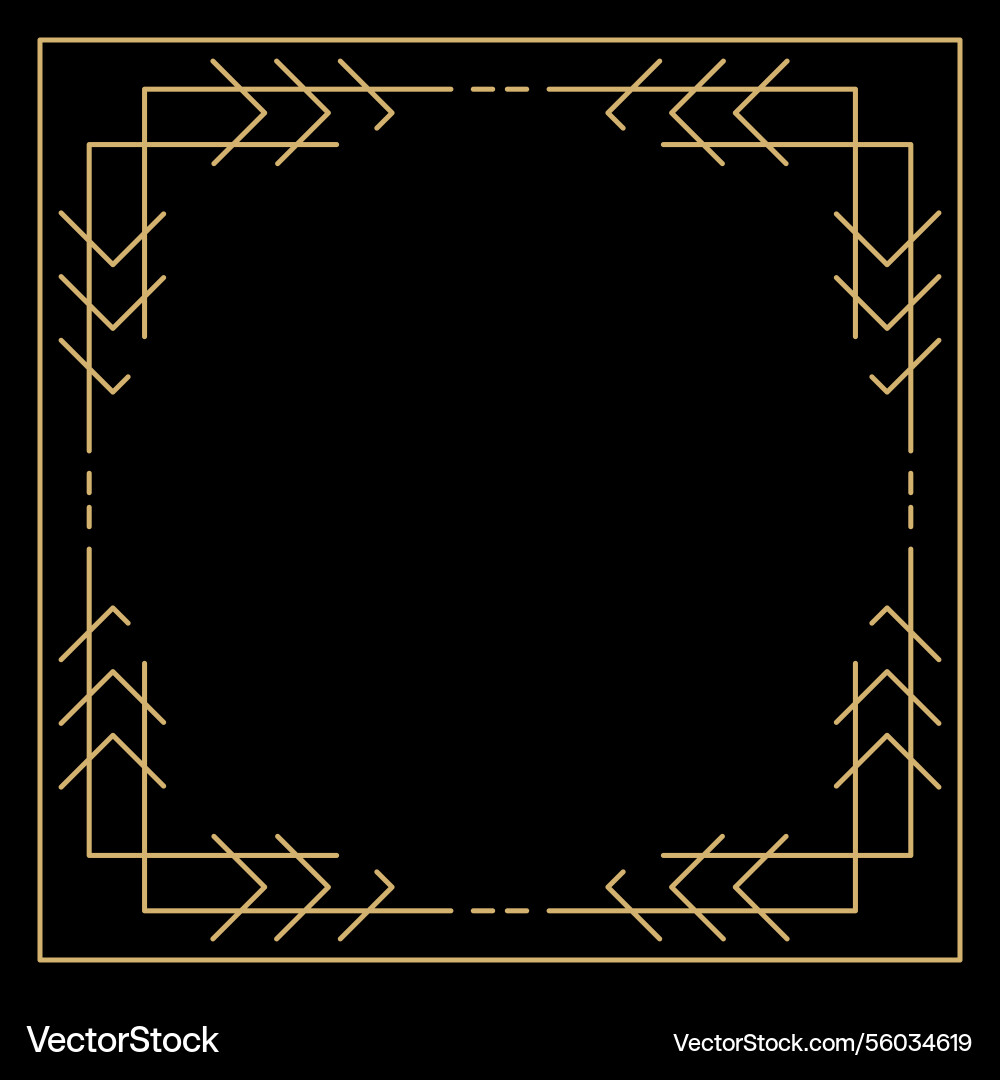 Line geometric frame modern decorative linear Vector Image