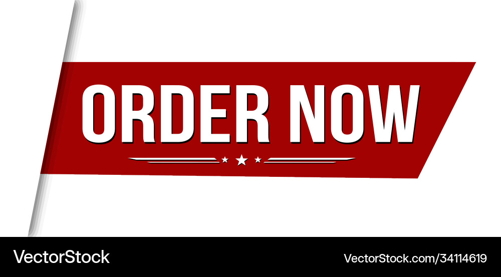 Order now banner design Royalty Free Vector Image