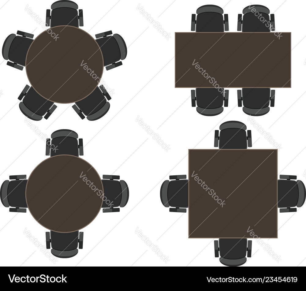 Tables for discussion meeting Royalty Free Vector Image