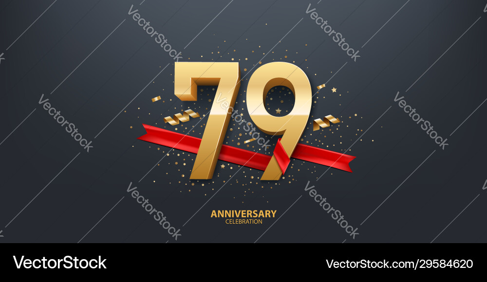 79th year anniversary background Royalty Free Vector Image
