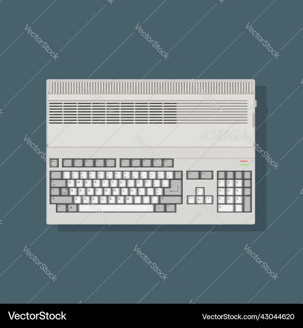 Amiga 500 UK Keyboard Royalty Free Vector Image