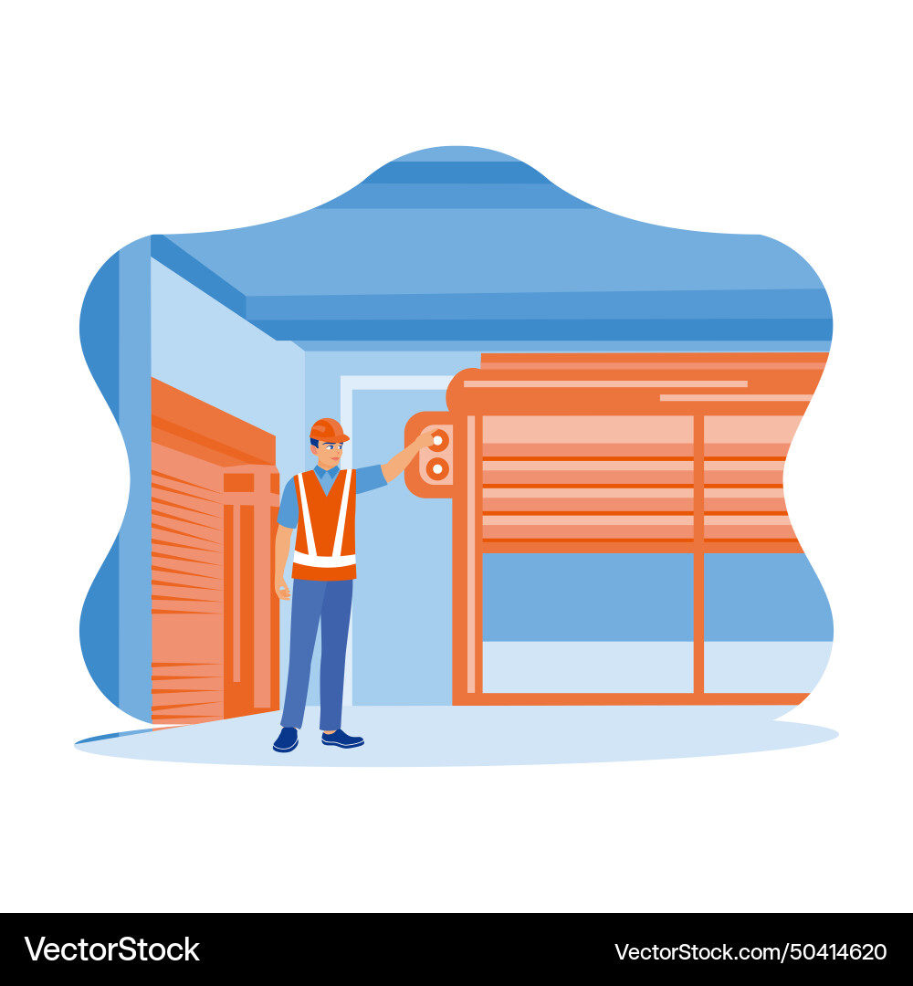 Chief engineer wearing safety helmet and vest Vector Image
