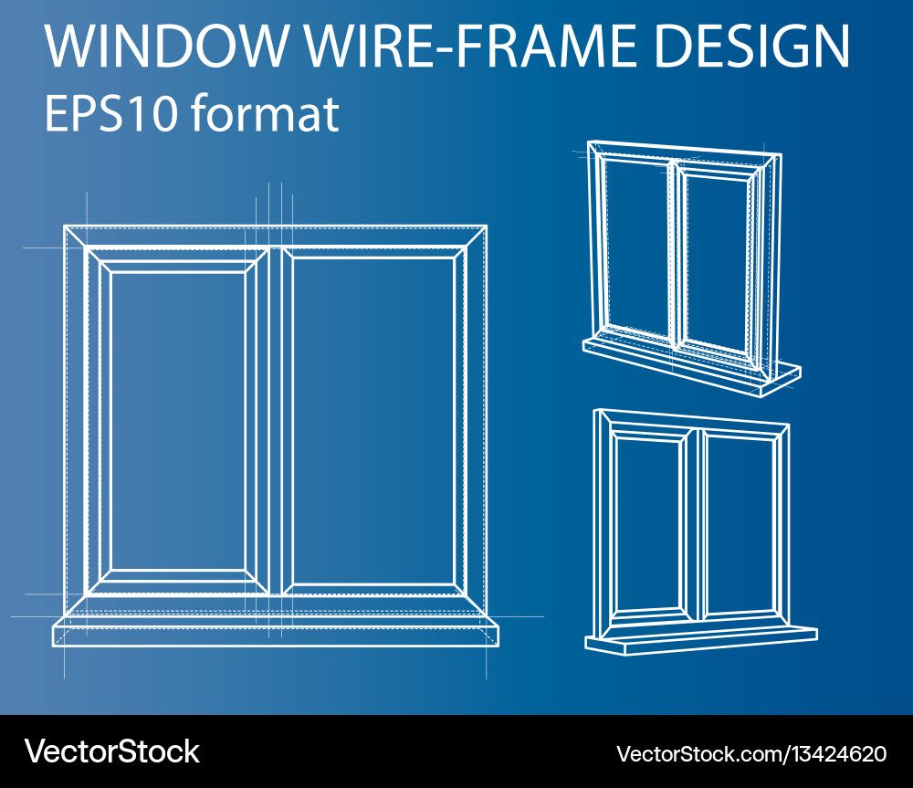 Design and manufacture of windows Royalty Free Vector Image