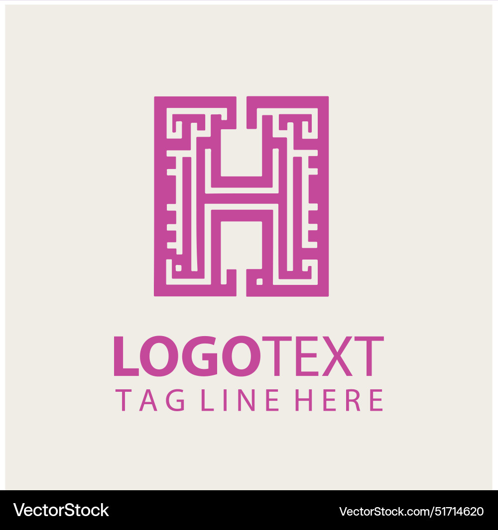 Letter h logo Royalty Free Vector Image - VectorStock