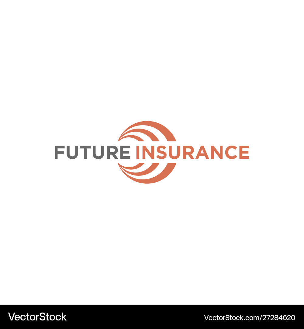 Modern Financial Logo - Future Insurance Vector Image