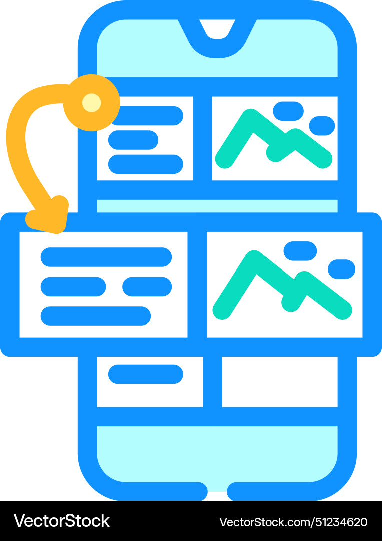 Passage indexing seo color icon Royalty Free Vector Image