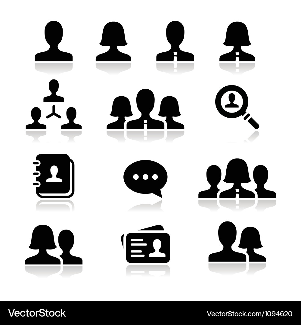User & Worker Icons Royalty Free Vector Image