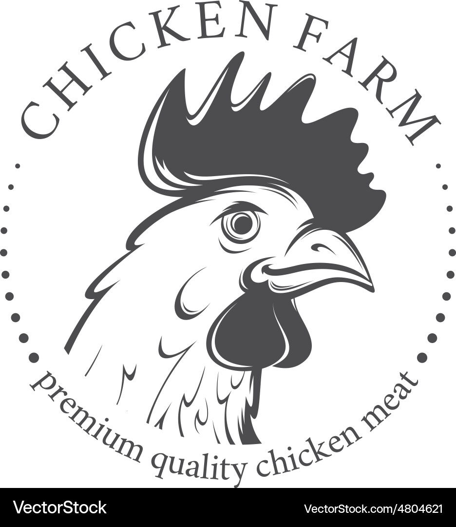 Chicken Emblem Royalty Free Vector Image - VectorStock