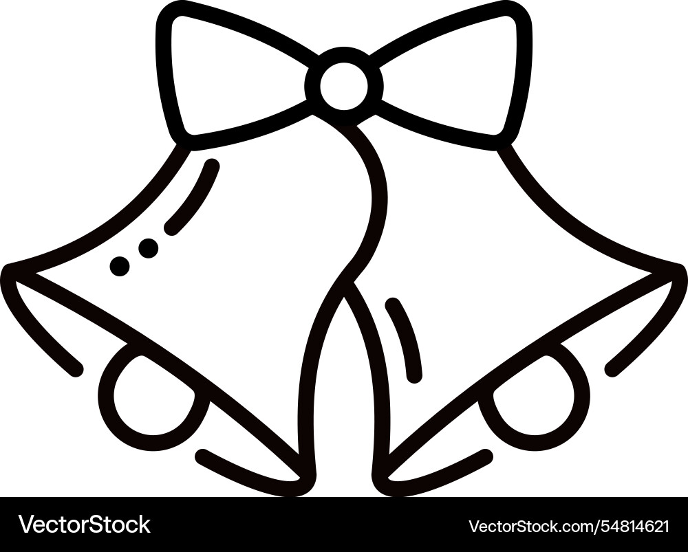 Christmas bell - icon Royalty Free Vector Image