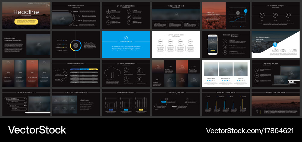 Elements for presentation templates Royalty Free Vector