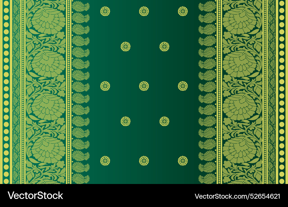 Indian ethnic sari design which is originated Vector Image