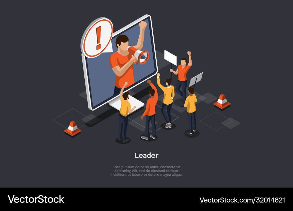 Mass protest action concept dissatisfied people Vector Image