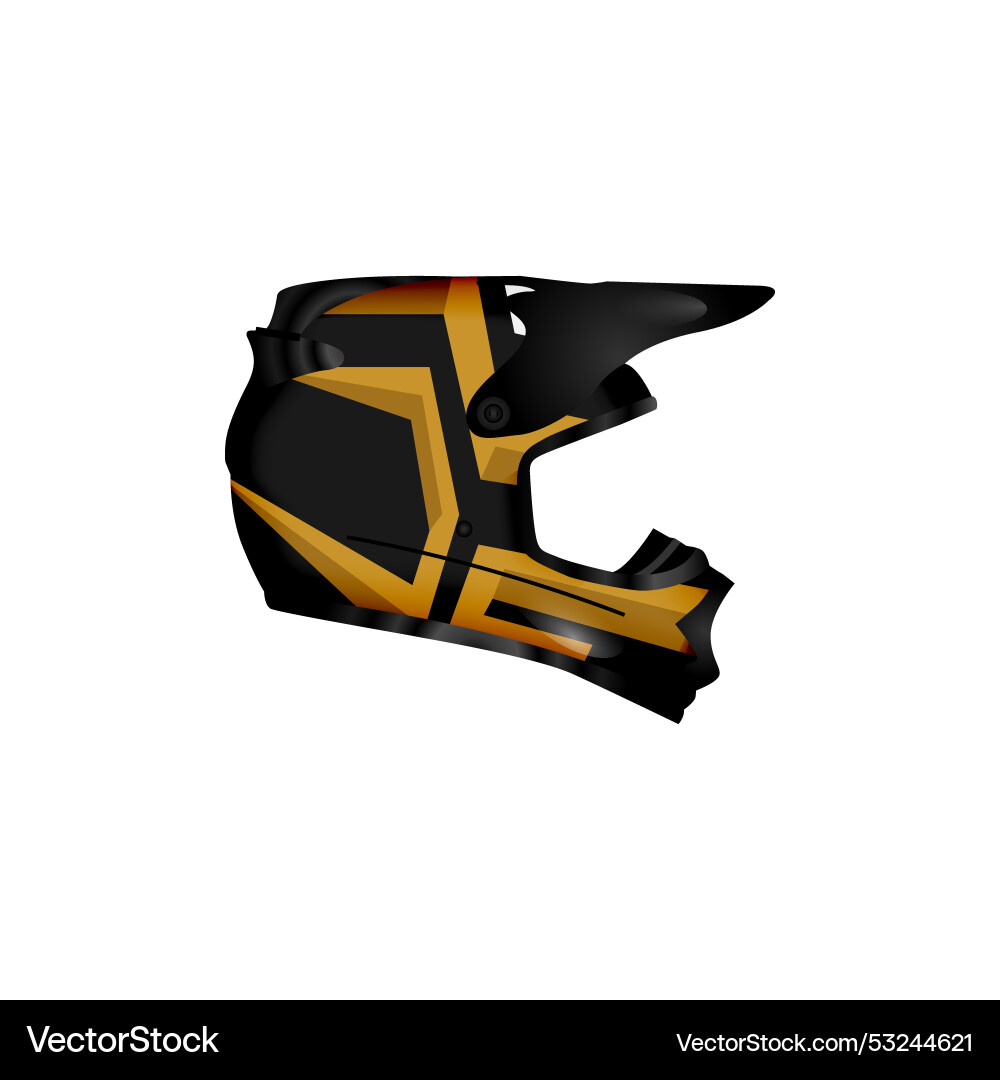 Motocross safety helmet protection design Vector Image