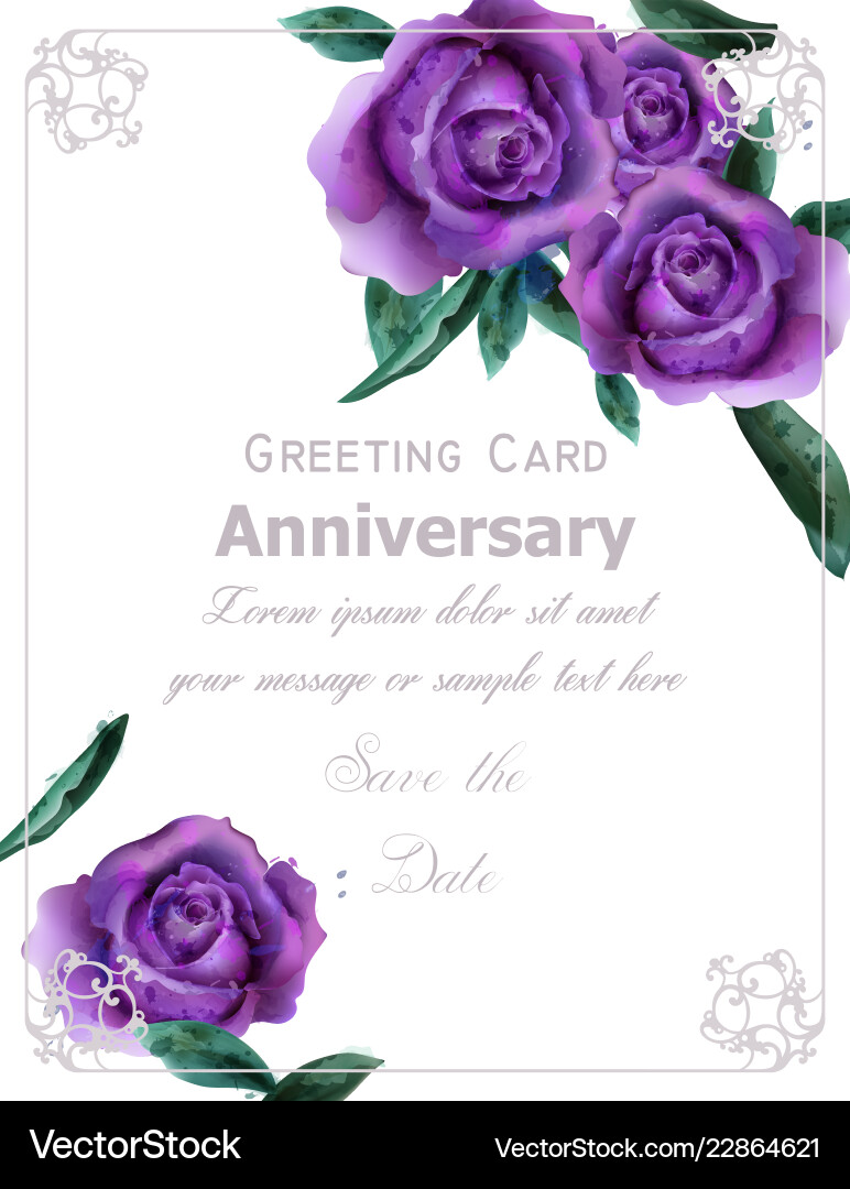 Purple roses frame Vector Images & Graphics for Commercial Use ...