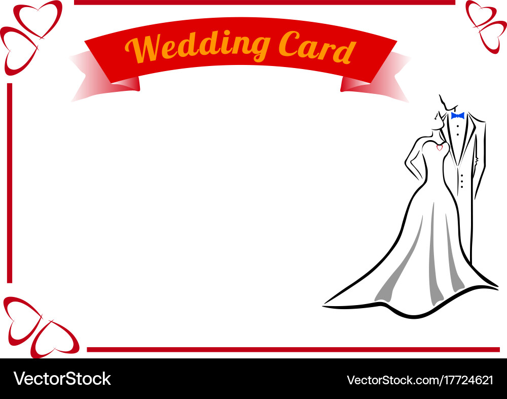 Wedding card Royalty Free Vector Image - VectorStock