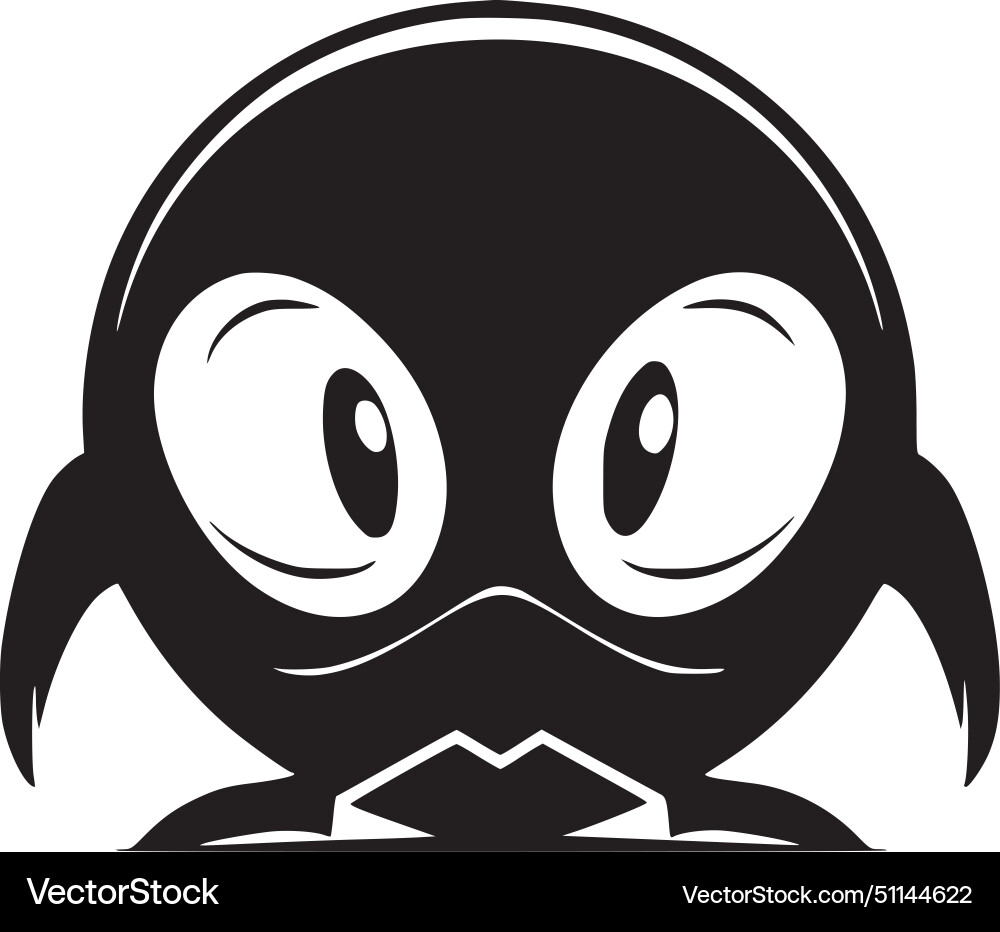 Alien - black and white isolated icon Royalty Free Vector
