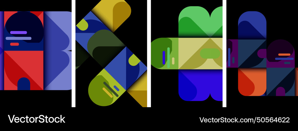 Balance movement geometric backgrounds poster Vector Image