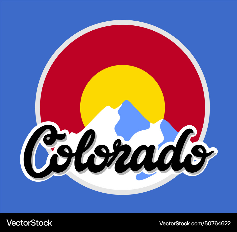 Colorado state united states of america Royalty Free Vector