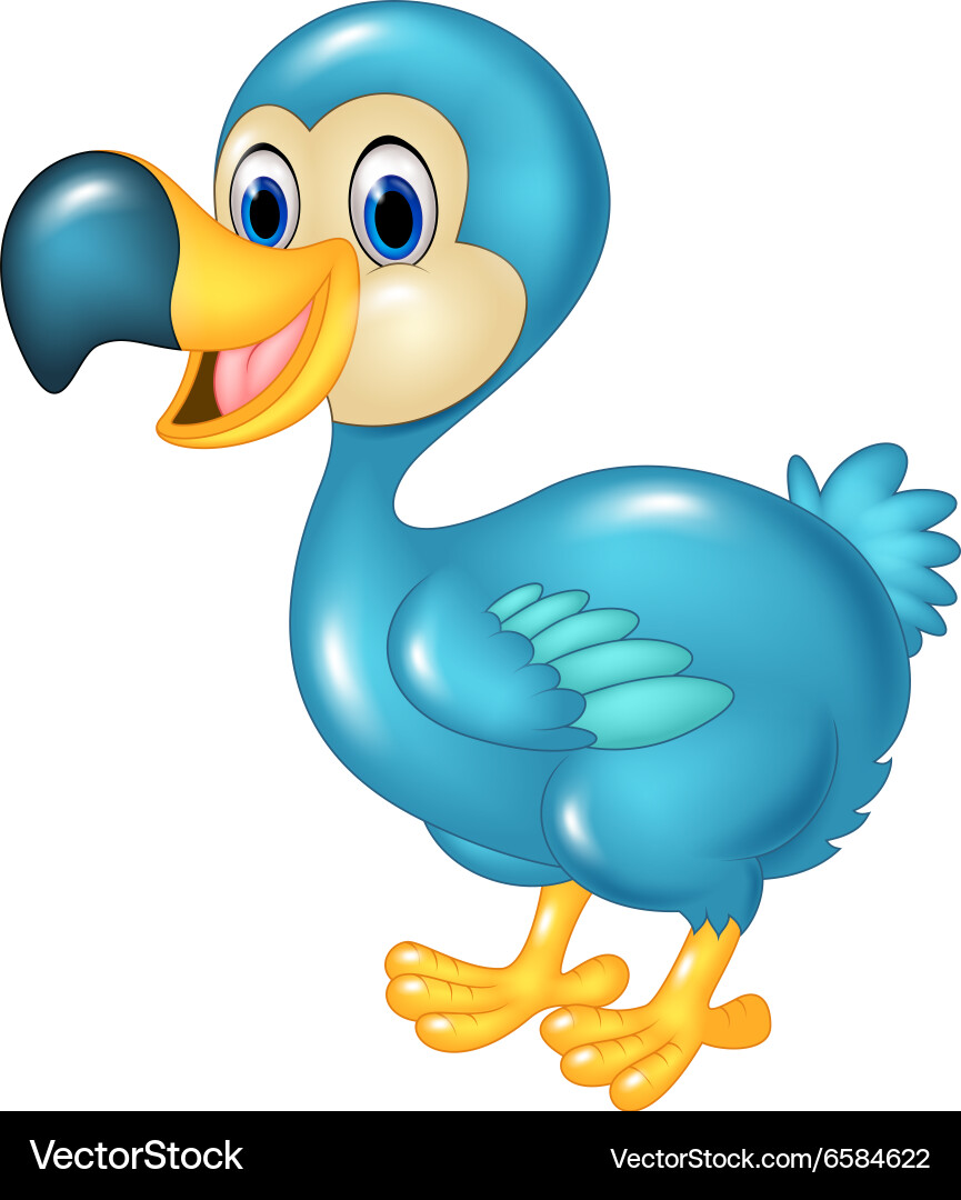 Cute Dodo Bird Cartoon Royalty Free Vector Image