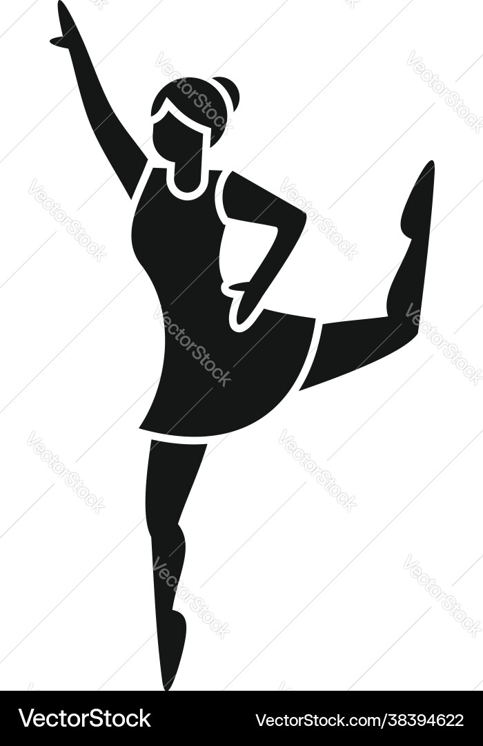 Dancing ballerina icon simple ballet dance Vector Image