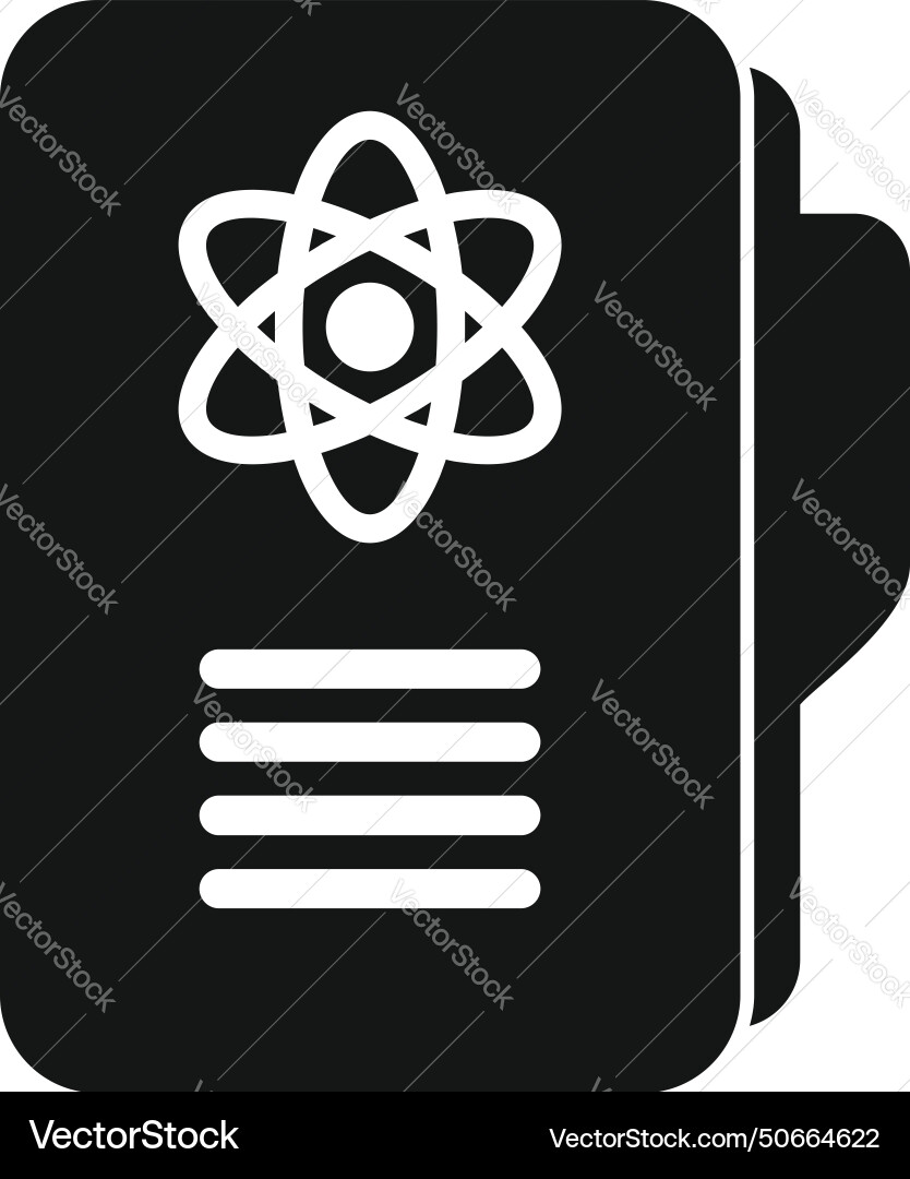 Folder chemical research icon simple Royalty Free Vector