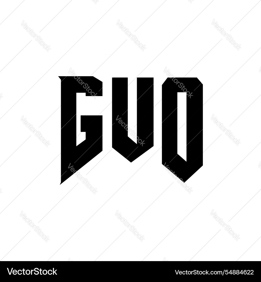 Guo letter logo design for technology company Vector Image