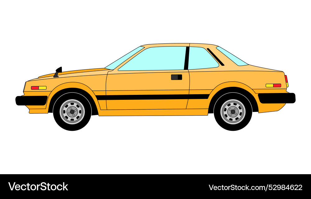 Honda prelude 1978 Royalty Free Vector Image - VectorStock