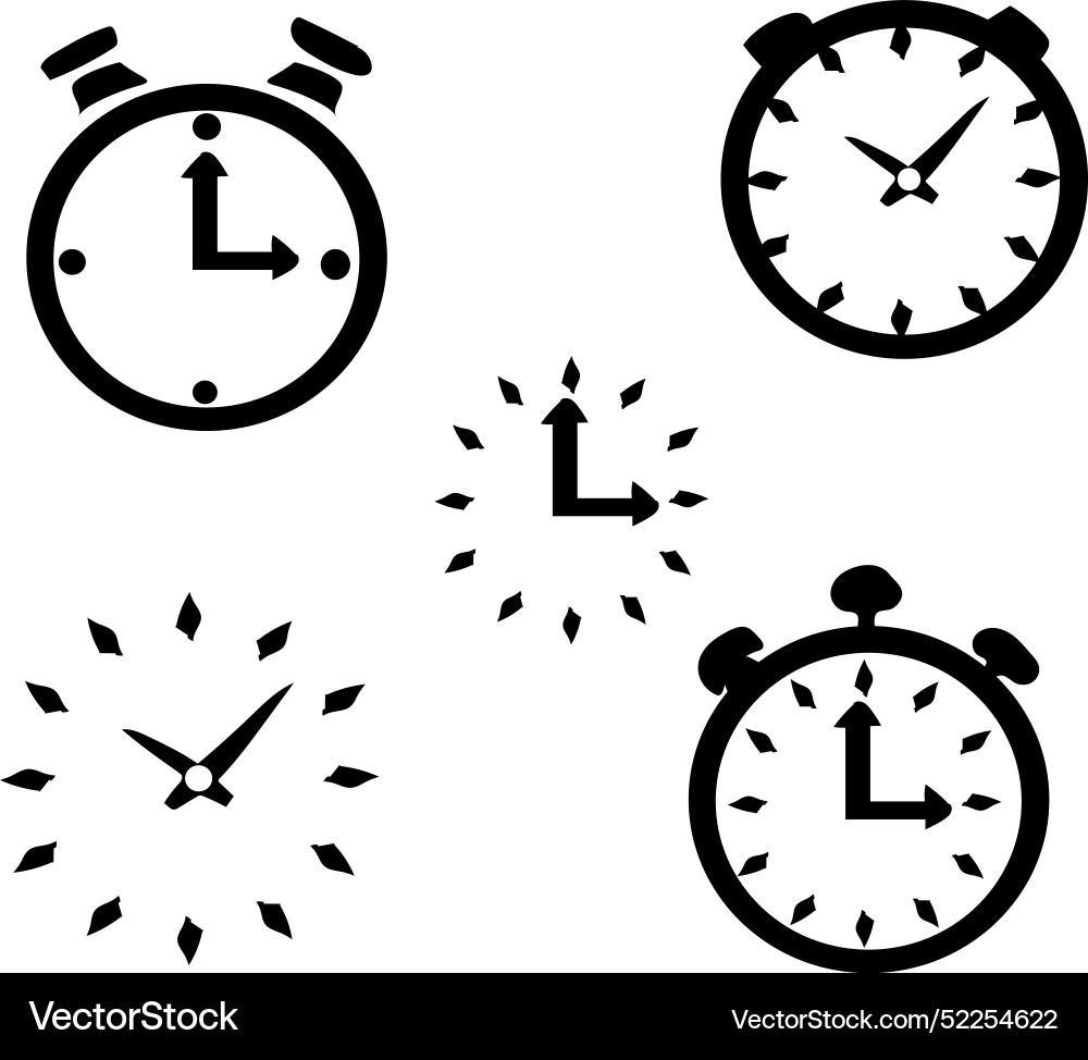 Icon time clock Royalty Free Vector Image - VectorStock