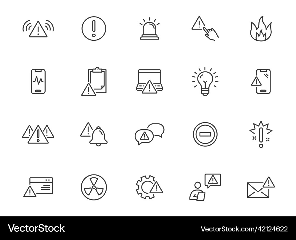 Risikoalert Icon - Warnzeichen Lizenzfreies Vektorbild