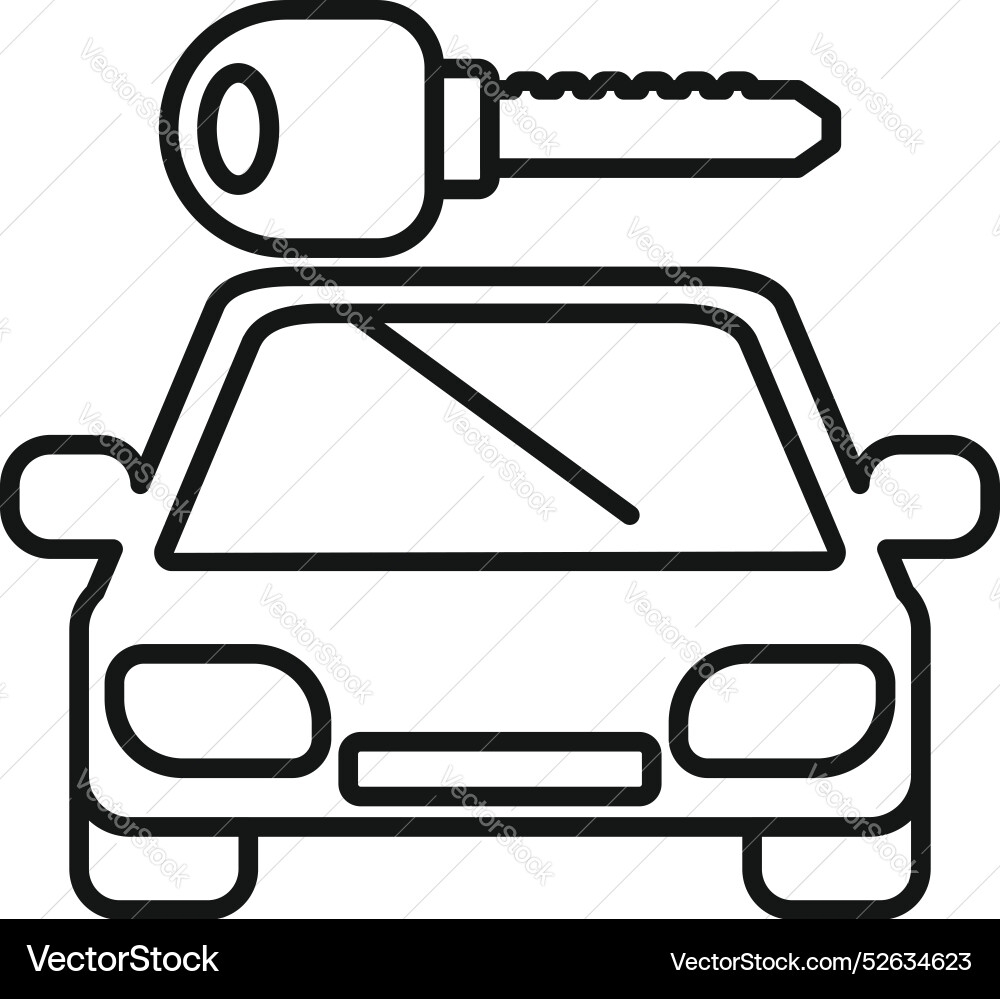 Car key unlocking vehicle access Royalty Free Vector Image