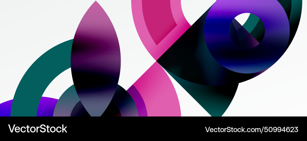 Colorful pink and purple ribbon on white Vector Image