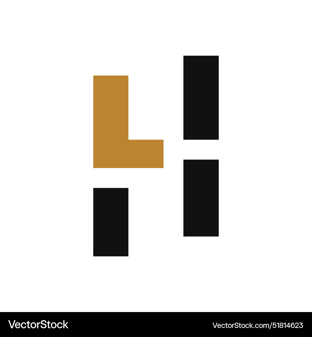 Creative initial letter h logo alphabet Royalty Free Vector