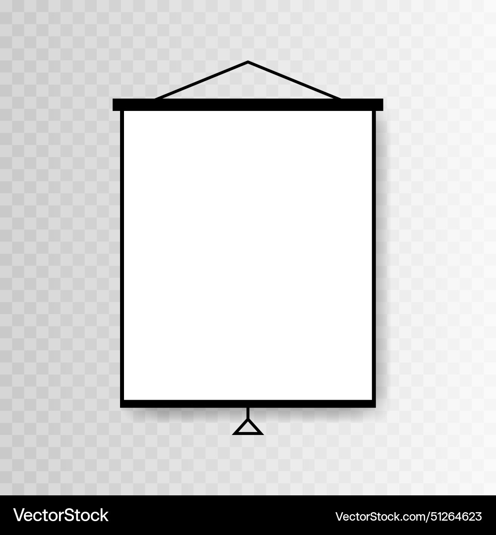 Empty projection screen presentation board Vector Image