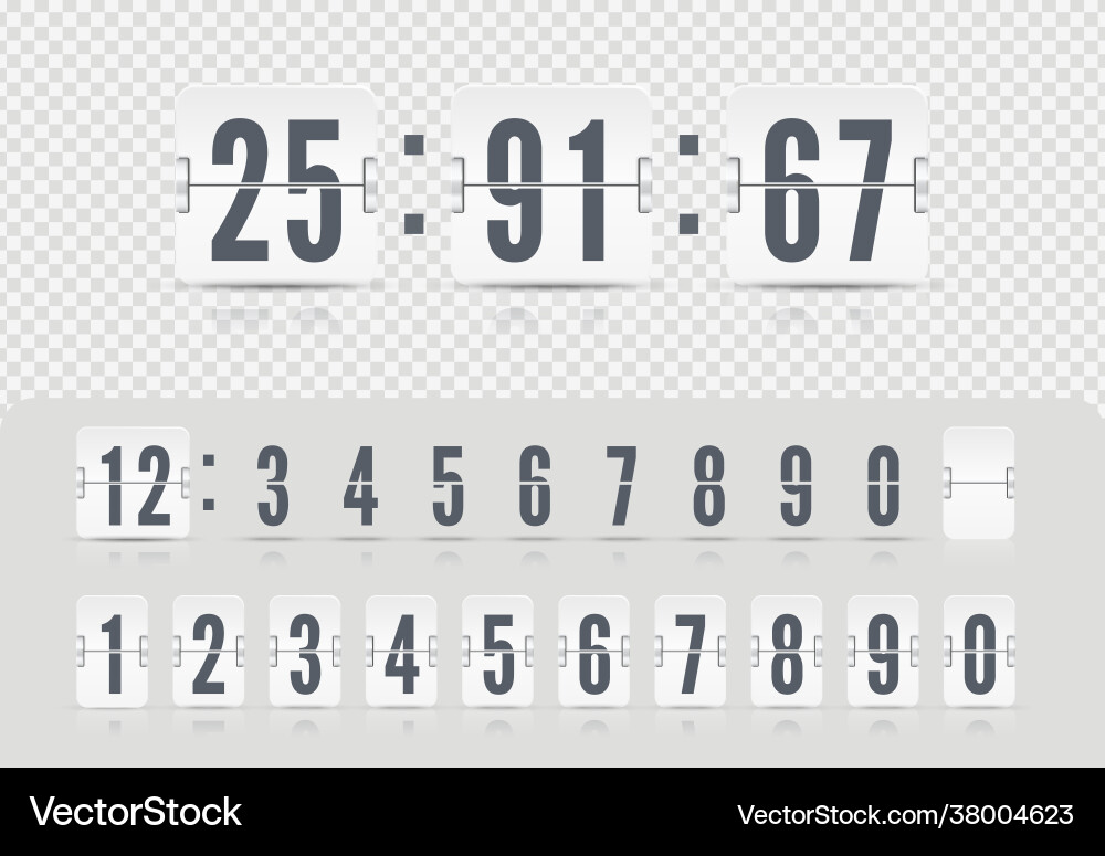 On template scoreboard number Royalty Free Vector Image