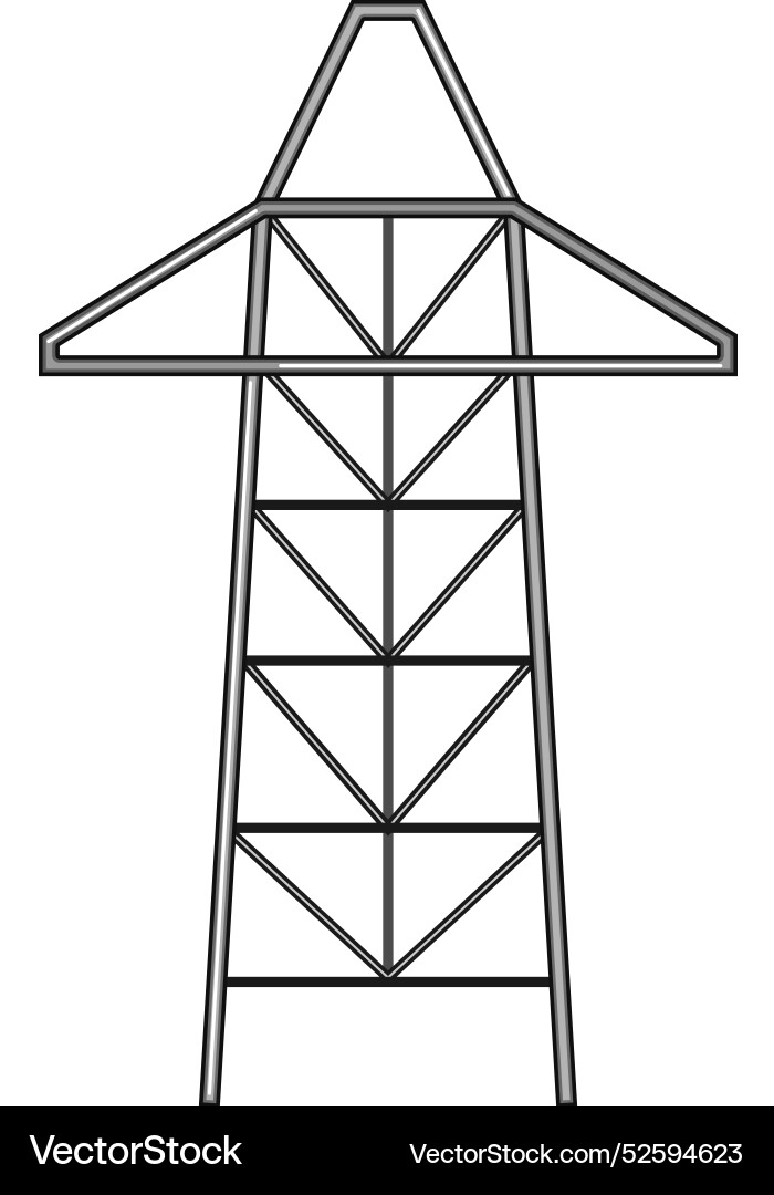 Pole electric pylon cartoon Royalty Free Vector Image