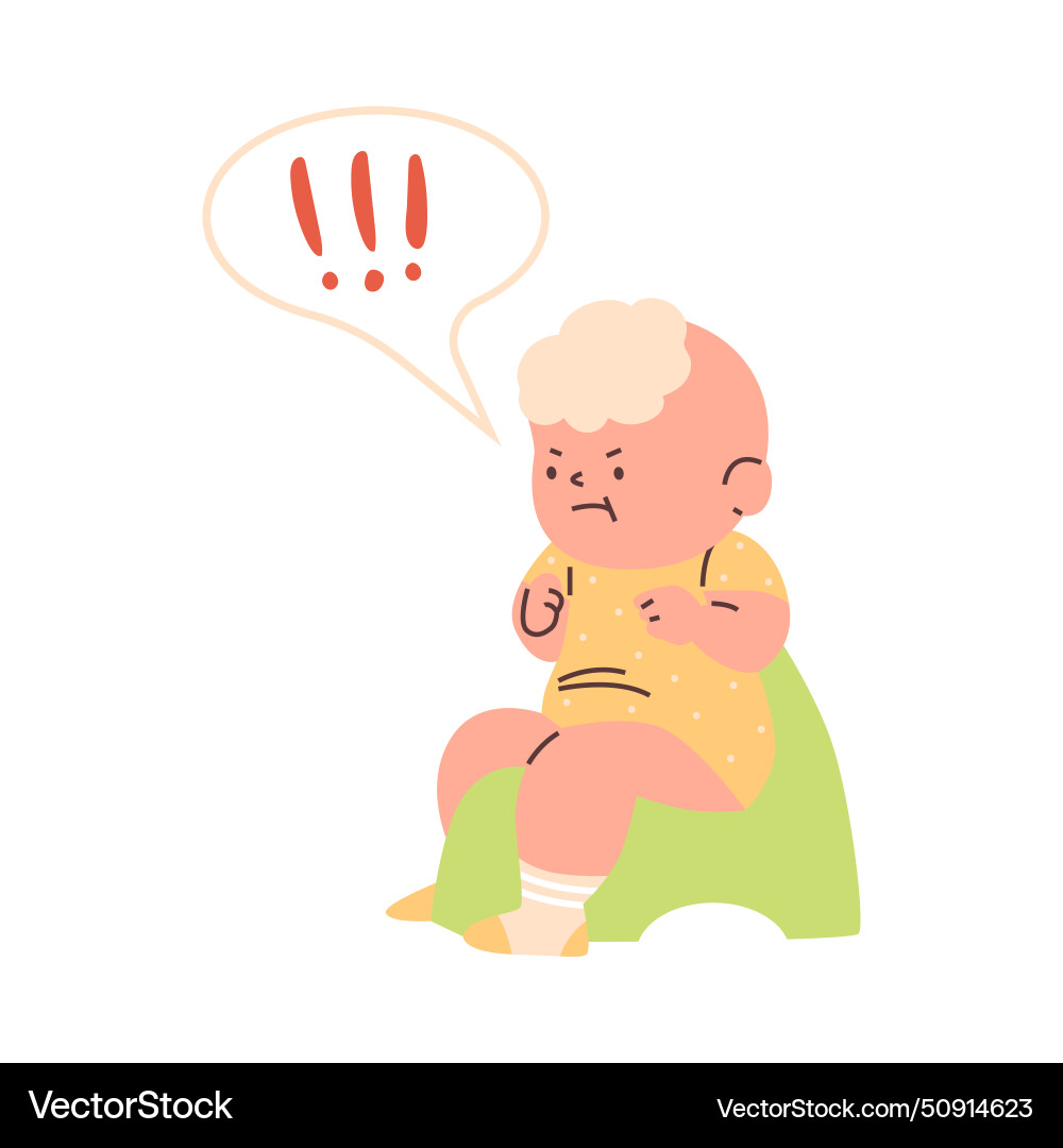 Potty training a little boy flat Royalty Free Vector Image