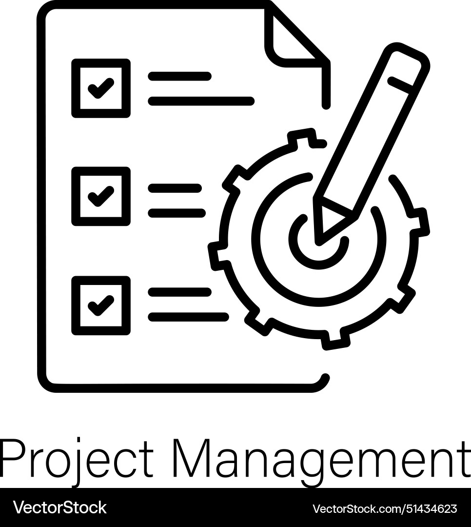 Project management Royalty Free Vector Image - VectorStock