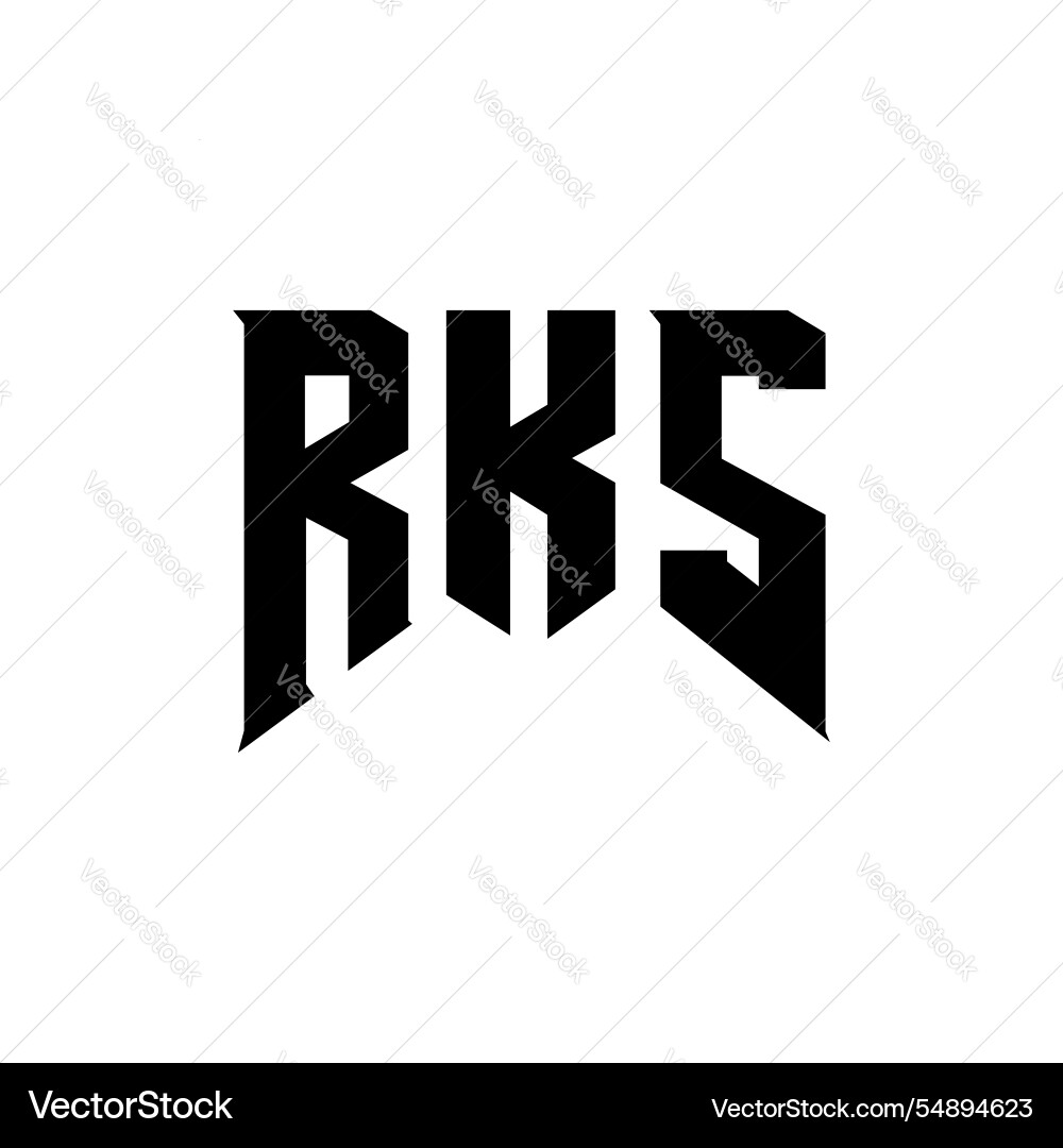 Rks letter logo design for technology company Vector Image