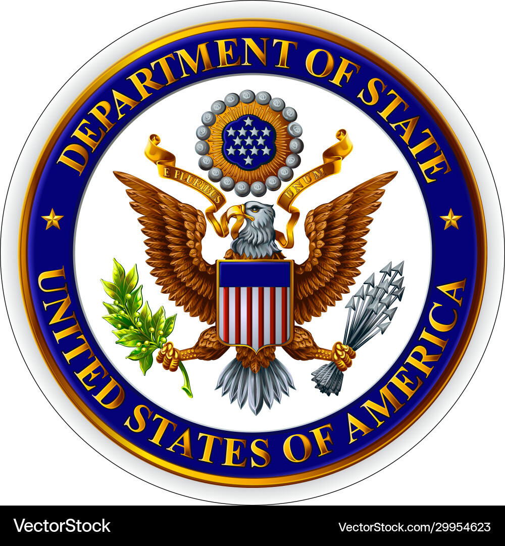 US Coat of Arms Sticker Royalty Free Vector Image