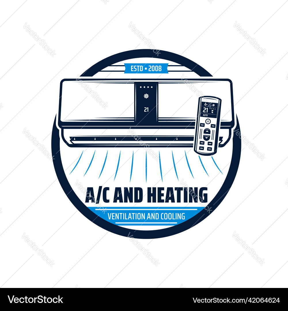 Air conditioner ventilation and cooling icon Vector Image