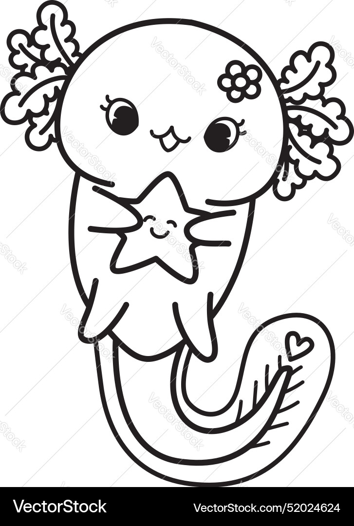Axolotl Royalty Free Vector Image - VectorStock