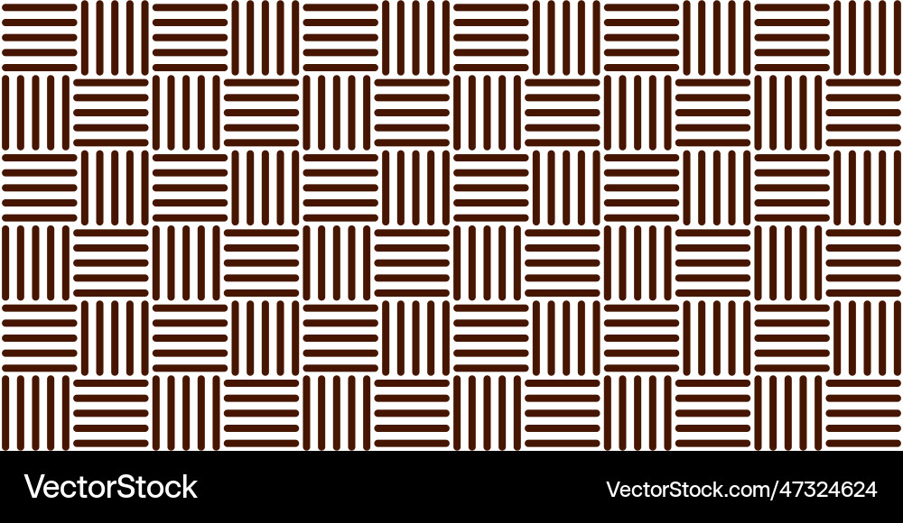 Basketweave brown and white seamless pattern Vector Image